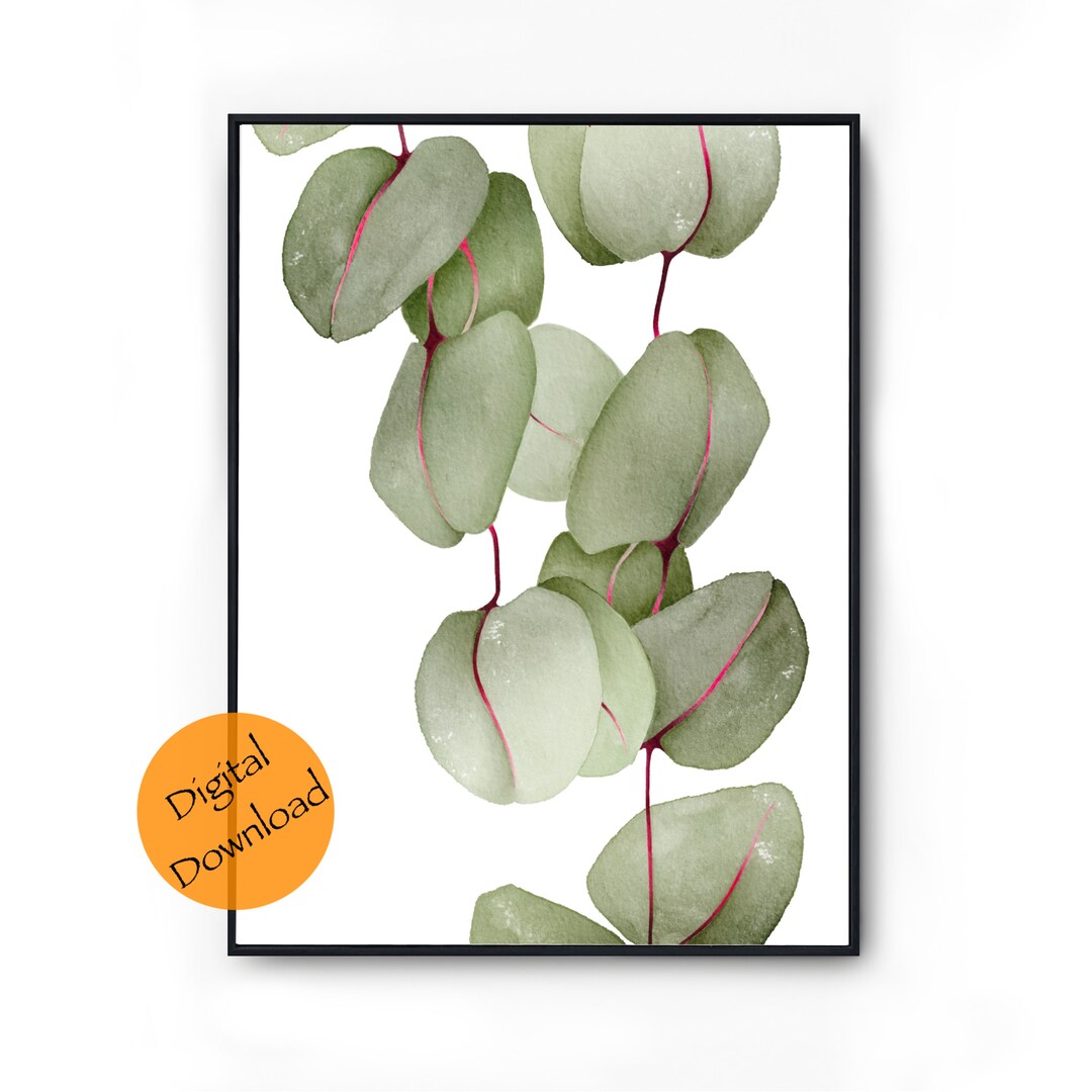 Sage Green Eucalyptus Print | Wall Decor Printable | Botanical Designs ...