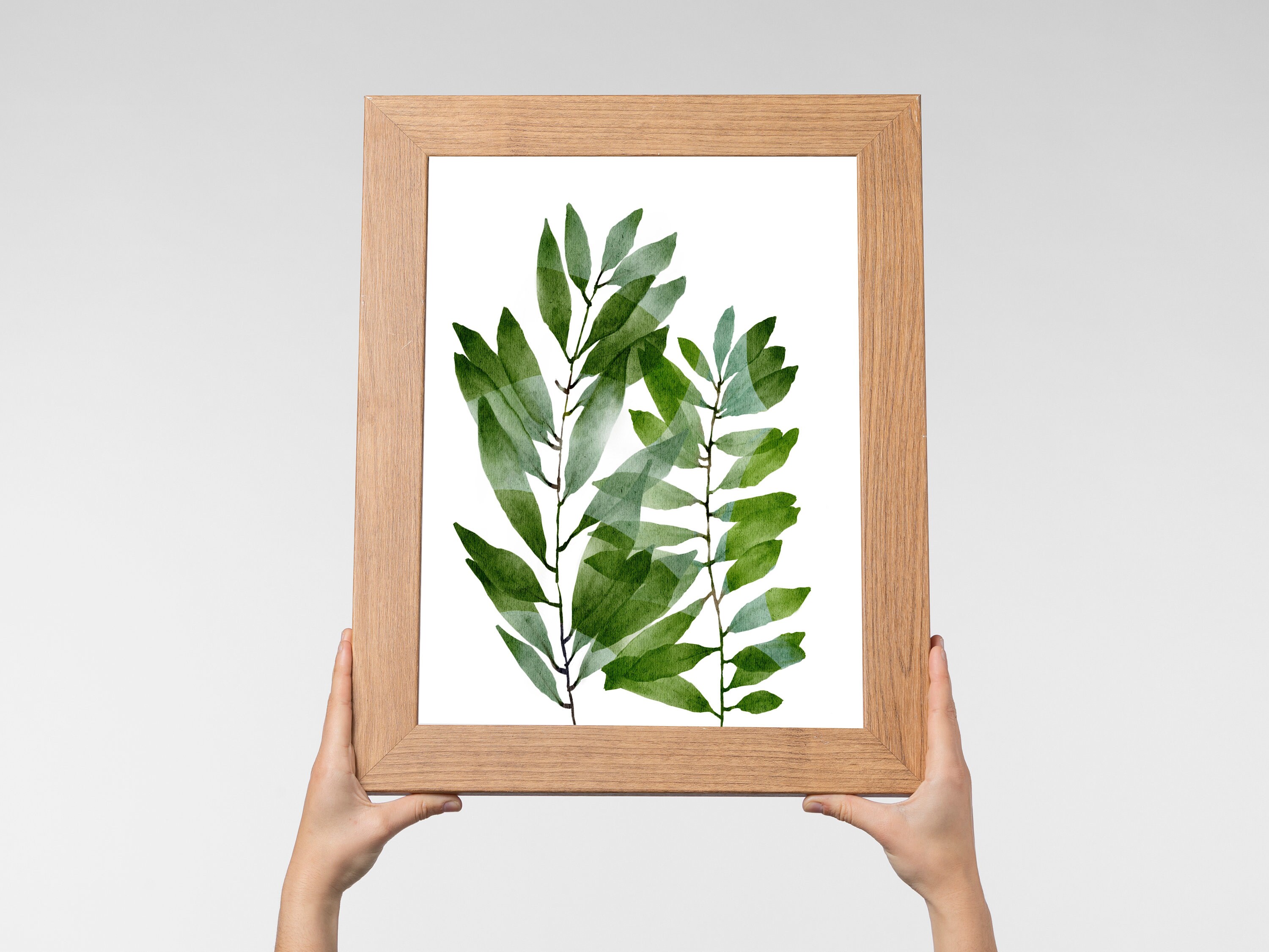 Green Leaves Prints | Greenery Art Printable Living Room Designs ...