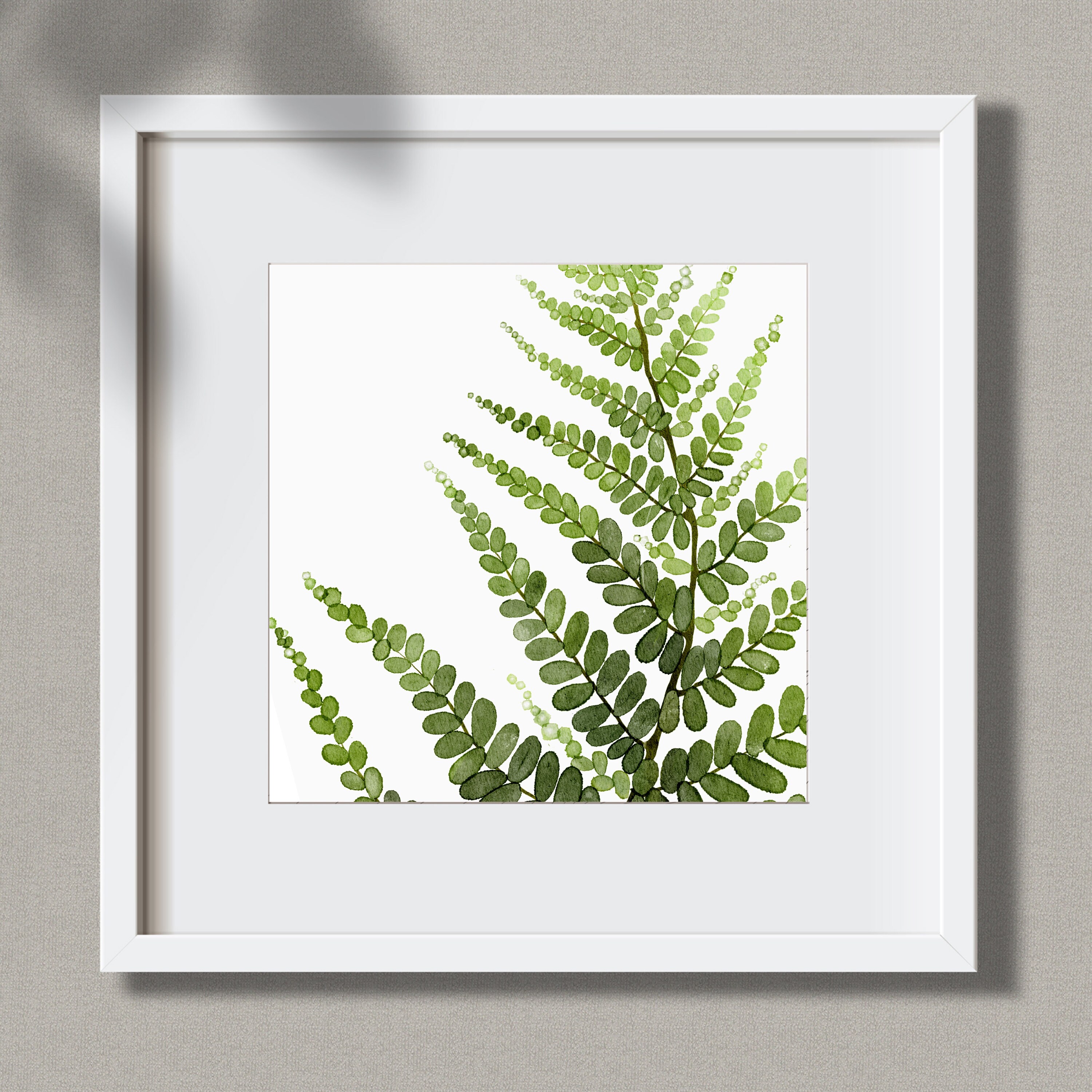 Fern Print Gallery Wall Set | Fern Print Wall Art | Fern Leaves Living ...