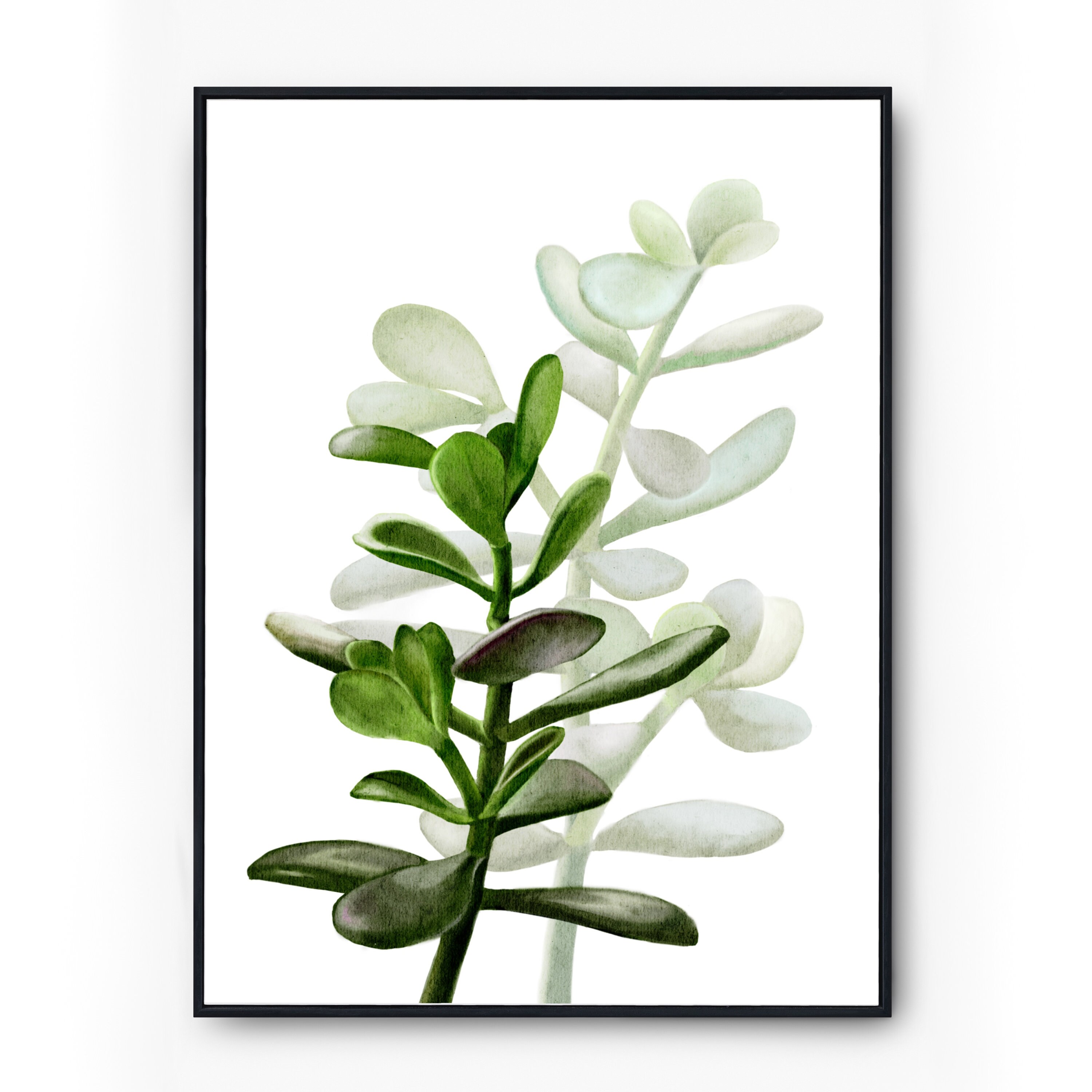 Succulent Gallery Wall Set | Greenery Leaf Prints | Printable Wall Art ...