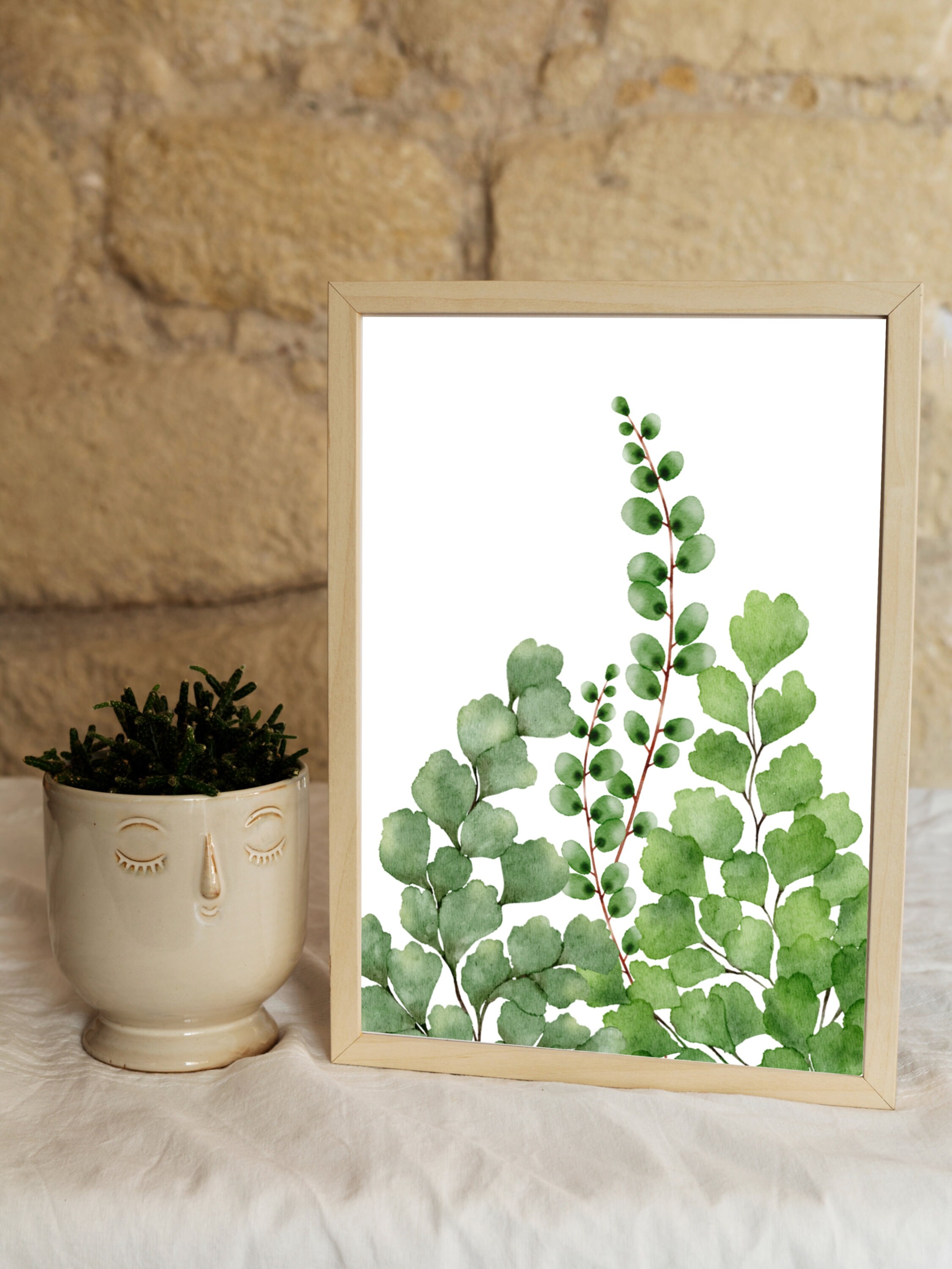 Fern Set of 2 Print Gallery Wall Set Fern Print Wall Art Fern Leaves ...