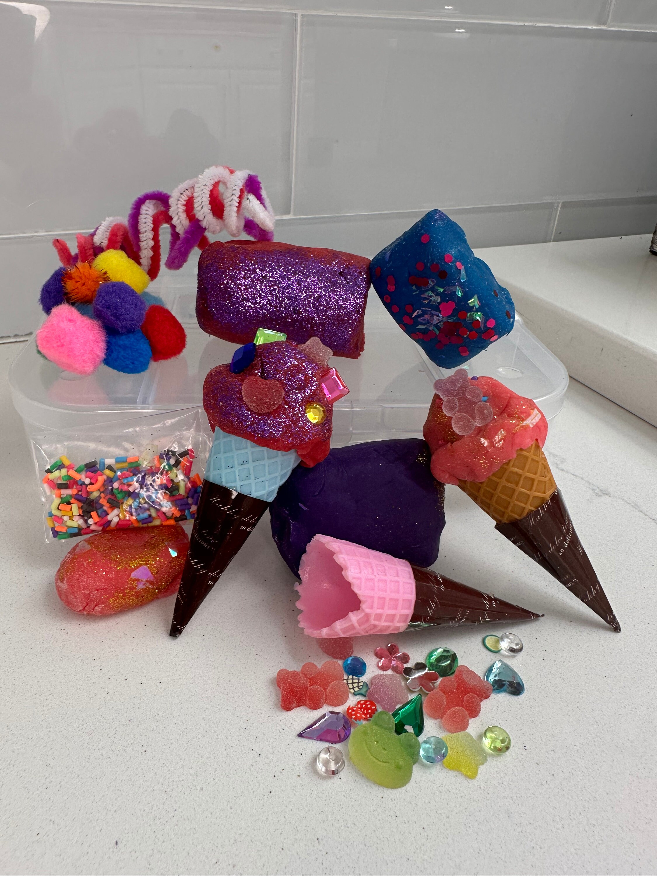 Birthday Play Dough Kit, Ice Cream Sensory Kit, Party Favor - Etsy