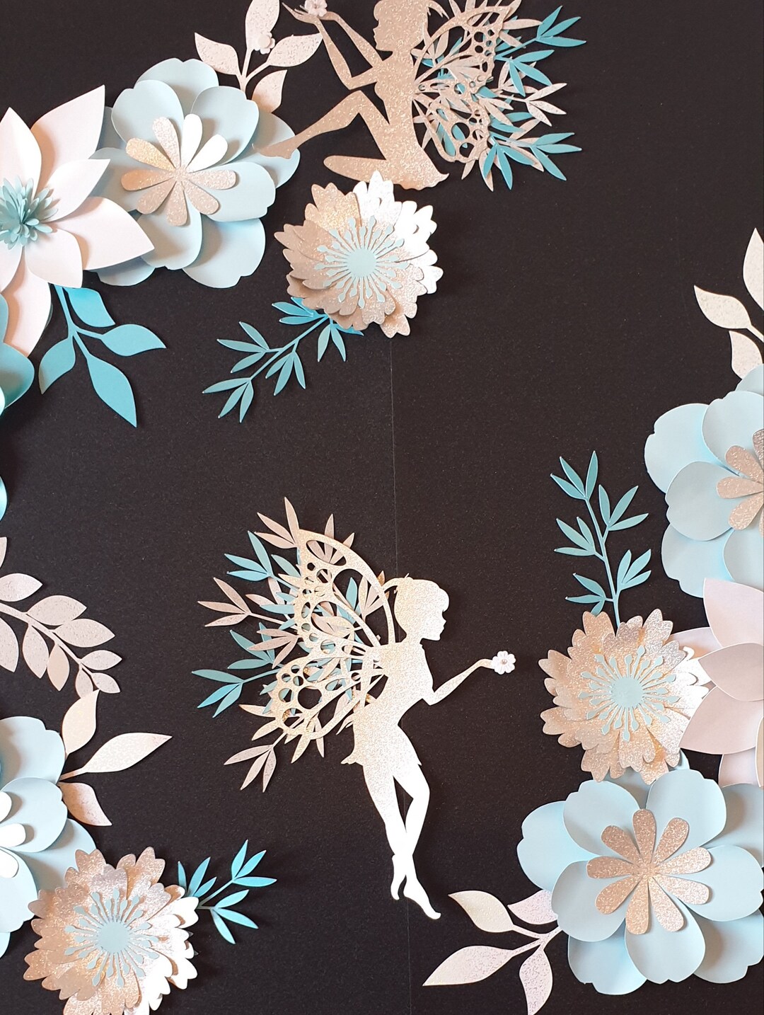 3D Paper Flower Wall Decor: Handmade Fairy Nursery Stickers - Etsy
