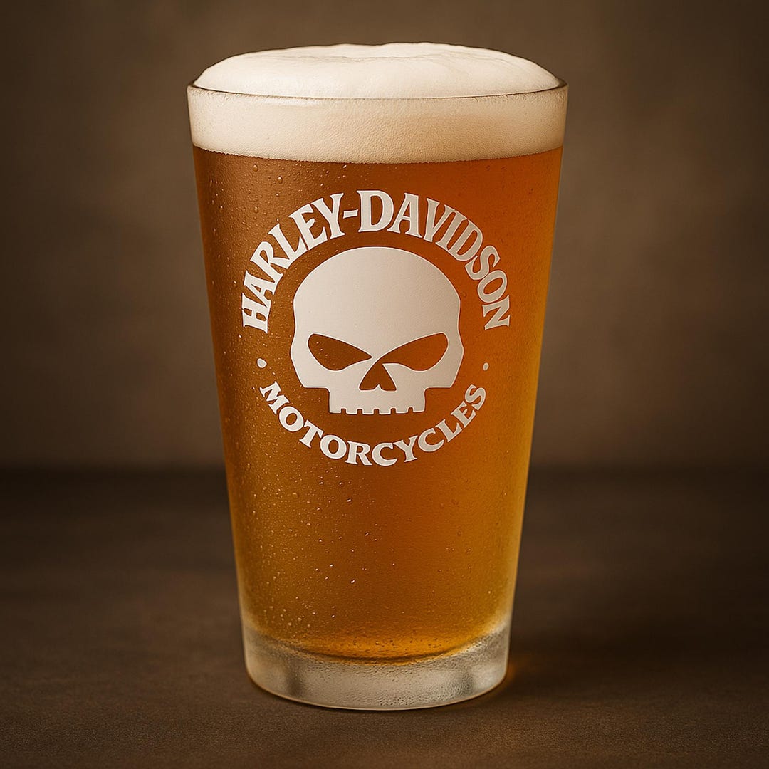 Cool Beer Glass for Men | Pint Glass With Skull | Beer Glasses With ...