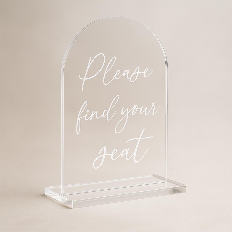 Arch Sign Blank Clear Acrylic Table Sign for Weddings and Events 1/8 ...
