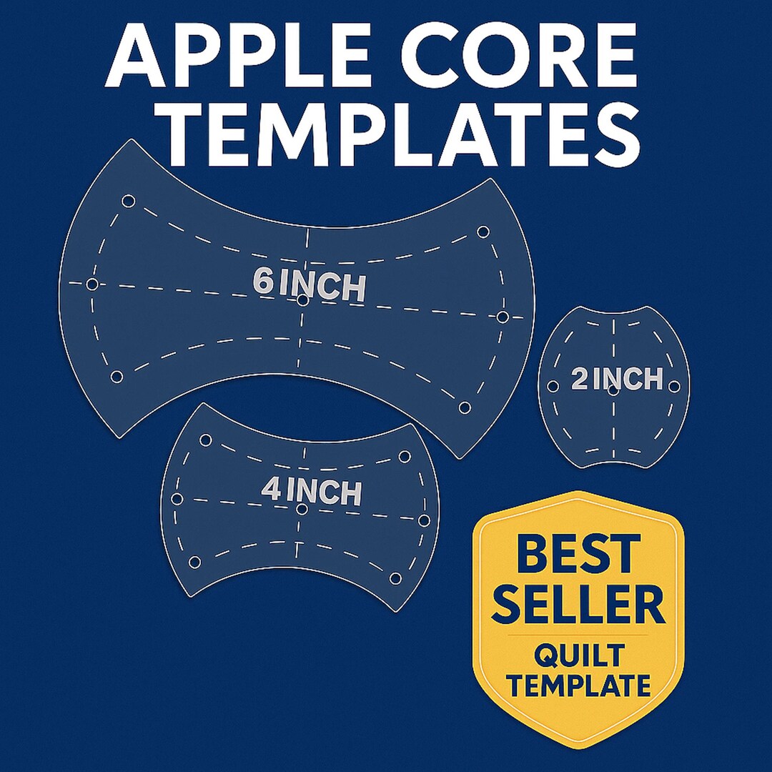 Apple Core Quilt Templates: Acrylic Quilting Tools for EPP & Paper ...