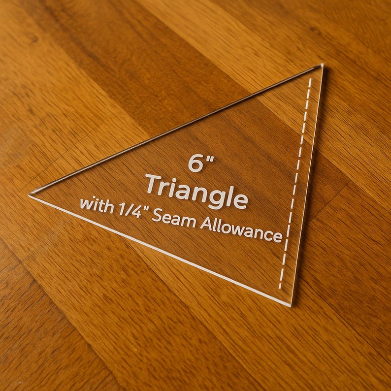 Triangle Quilt Ruler Set: Acrylic Templates for EPP, Patchwork (4 Sizes ...