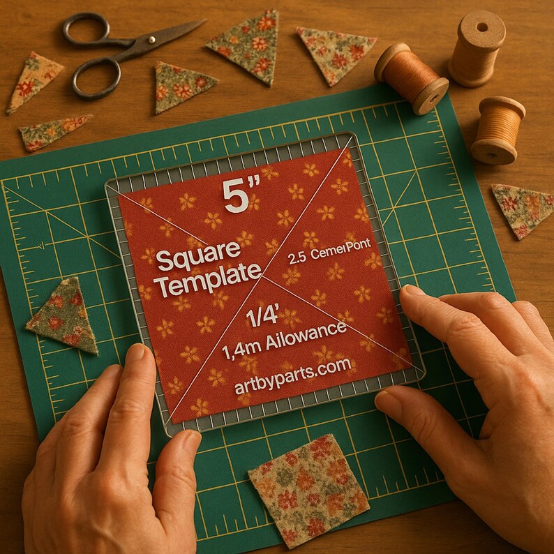 Clear Acrylic Quilting Ruler Set Seam Guides for EPP QAYG & Patchwork ...