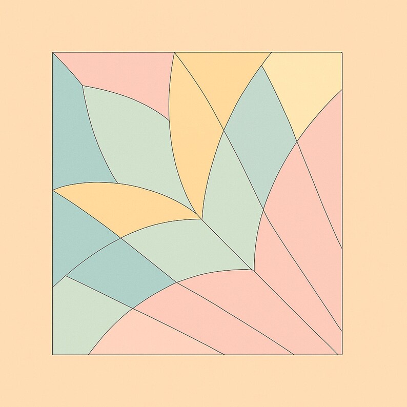 Cleopatra's Fan Quilt Block Template: Acrylic Quilting Ruler ...