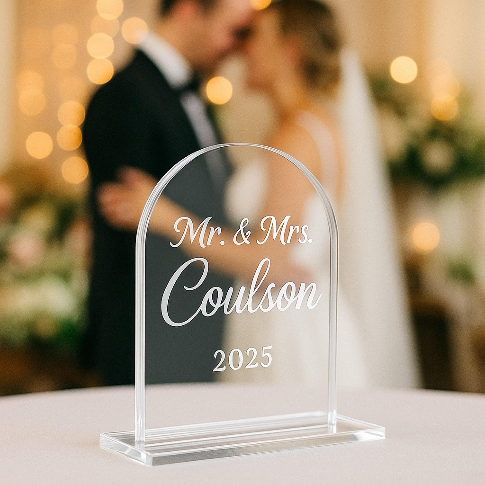 Arch Sign Blank Clear Acrylic Table Sign for Weddings and Events 1/8 ...