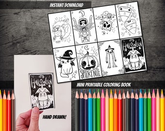 mini halloween coloring book