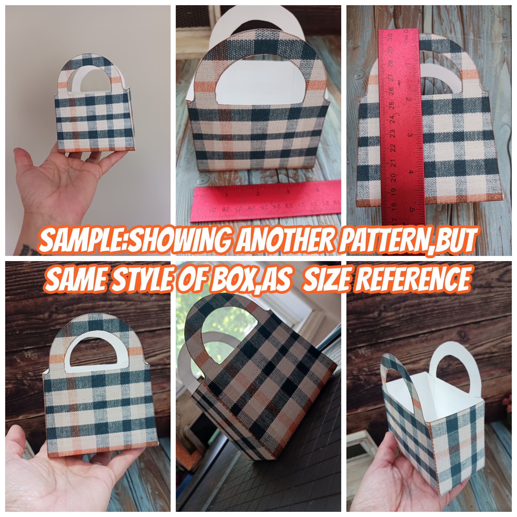 PRINTABLE Small Striped Gift Box DIY Gift Bag Party Favor Halloween ...