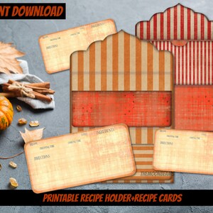 PRINTABLE Recipe Card Folder-recipe Printable Folio Booklet-kitchen ...