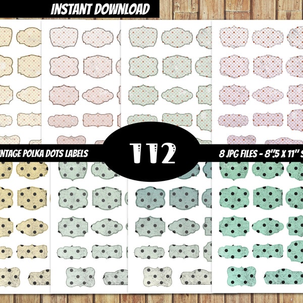 Polka Dot Labels - Etsy