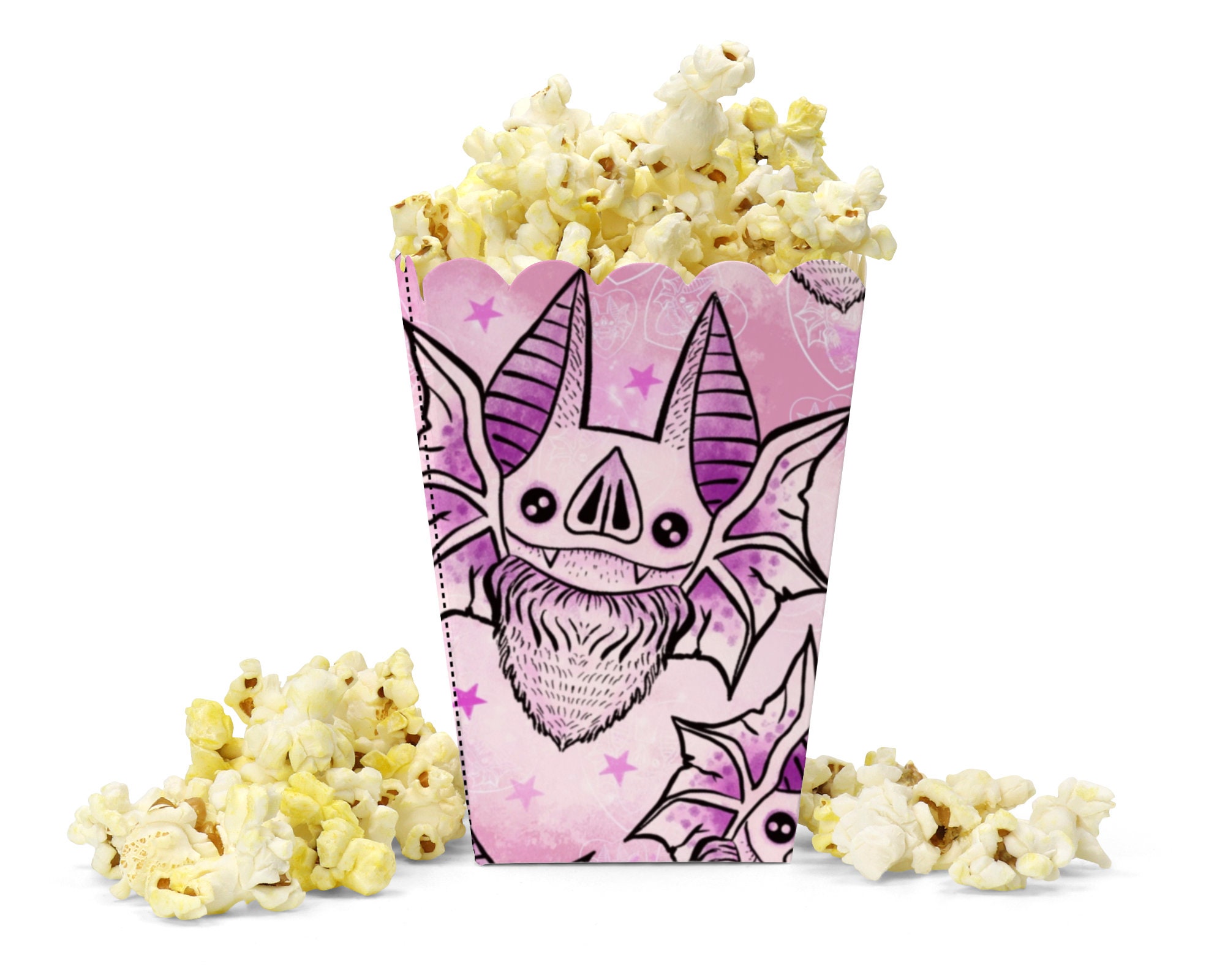 PRINTABLE Popcorn Box-movie Night-printable Snack Box-spooky Printables ...