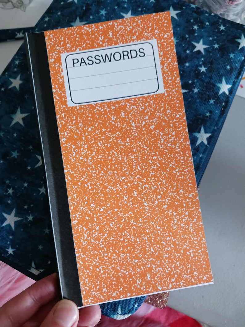 PRINTABLE Password Tracker Booklet Composition Book Traveler Notebook ...