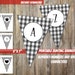 PRINTABLE Black and White Alphabet and Numbers Bunting Banner Ink Saver ...