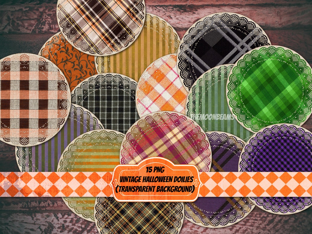 PNG Vintage Halloween Doilies Bundle-vintage Halloween Images for ...