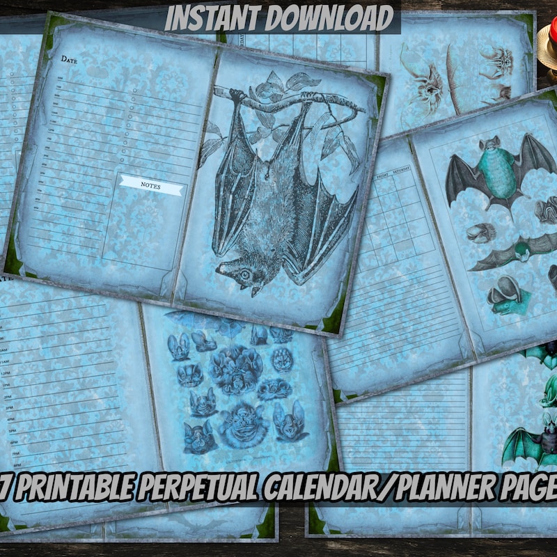 Goth Bat Calendar - Etsy