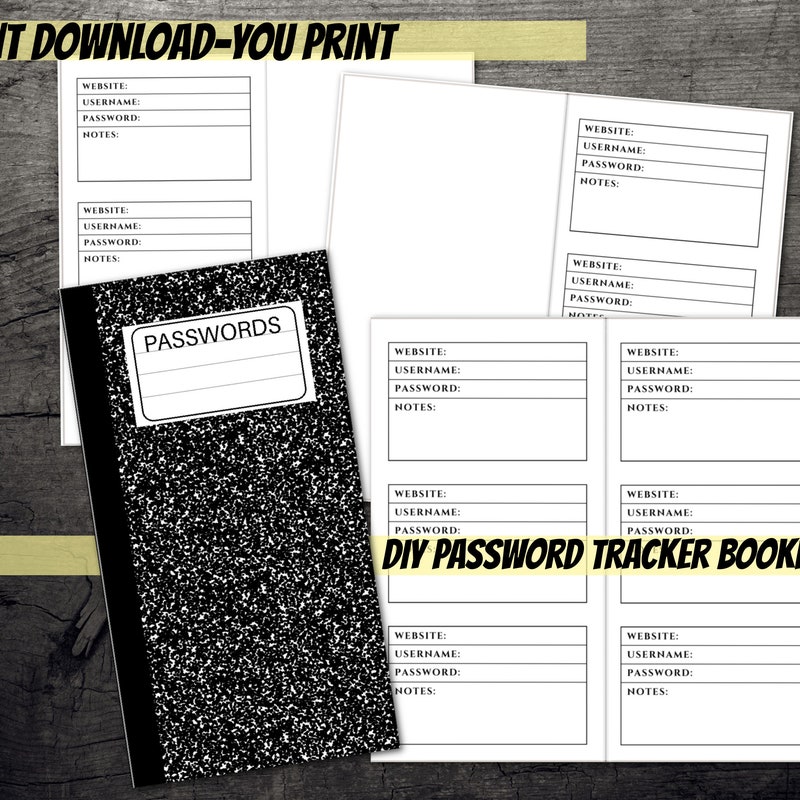 Password Notebook - Etsy