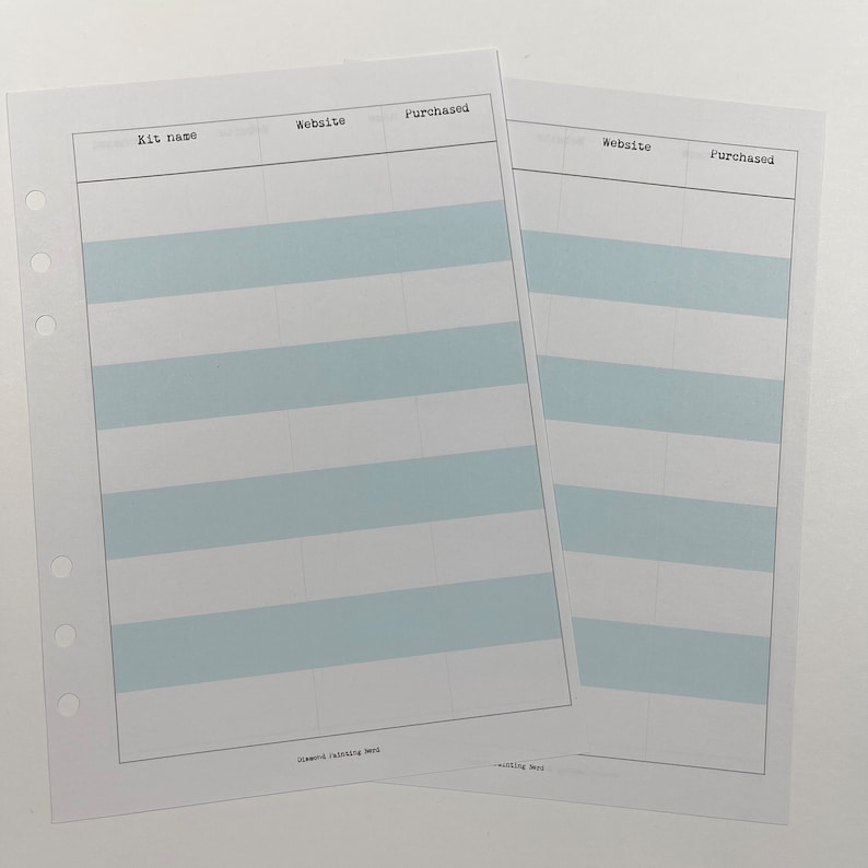 Diamond Painting Full Log Book Printable - Etsy