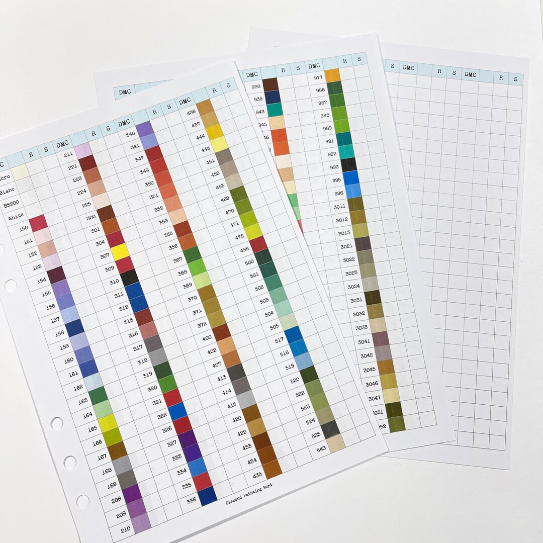 Diamond Painting Spare Drills Log Sheet Printable - Etsy