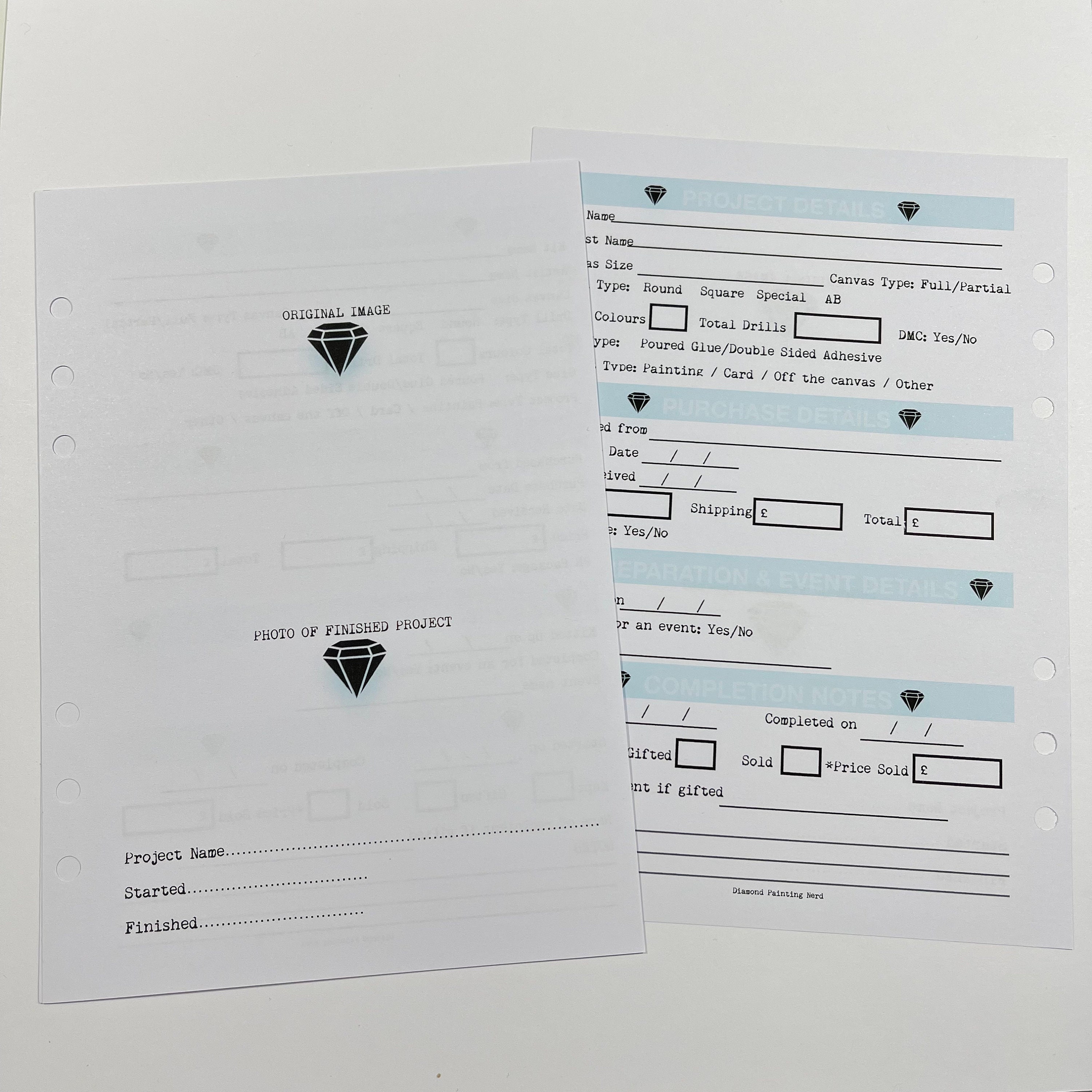 Diamond Painting Project Printable - Etsy