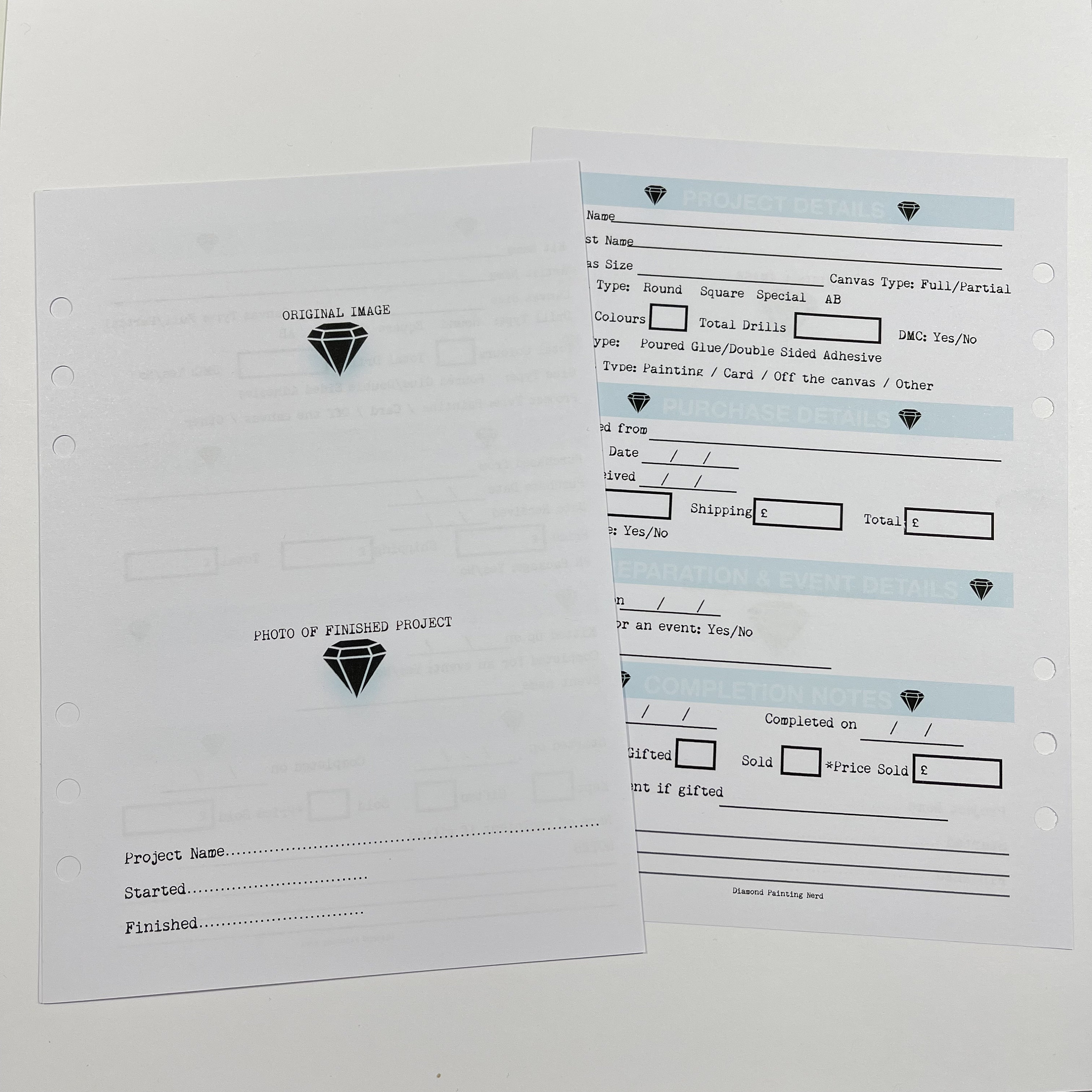 Diamond Painting Full Log Book Printable - Etsy