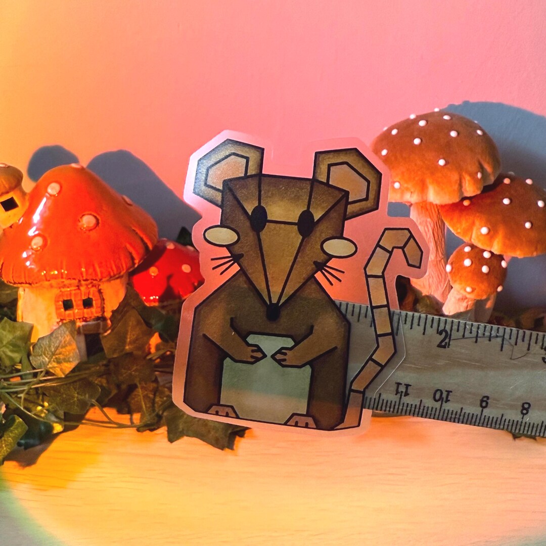 Mouse Sticker | Die Cut Sticker on Clear Matt Vinyl | Original ...