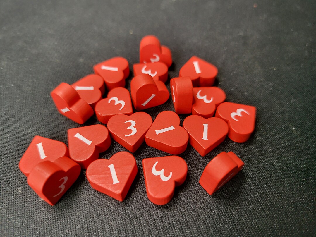 Health Counters for Lcgs and RPG Games. Twenty Wood, Two-sided HP ...