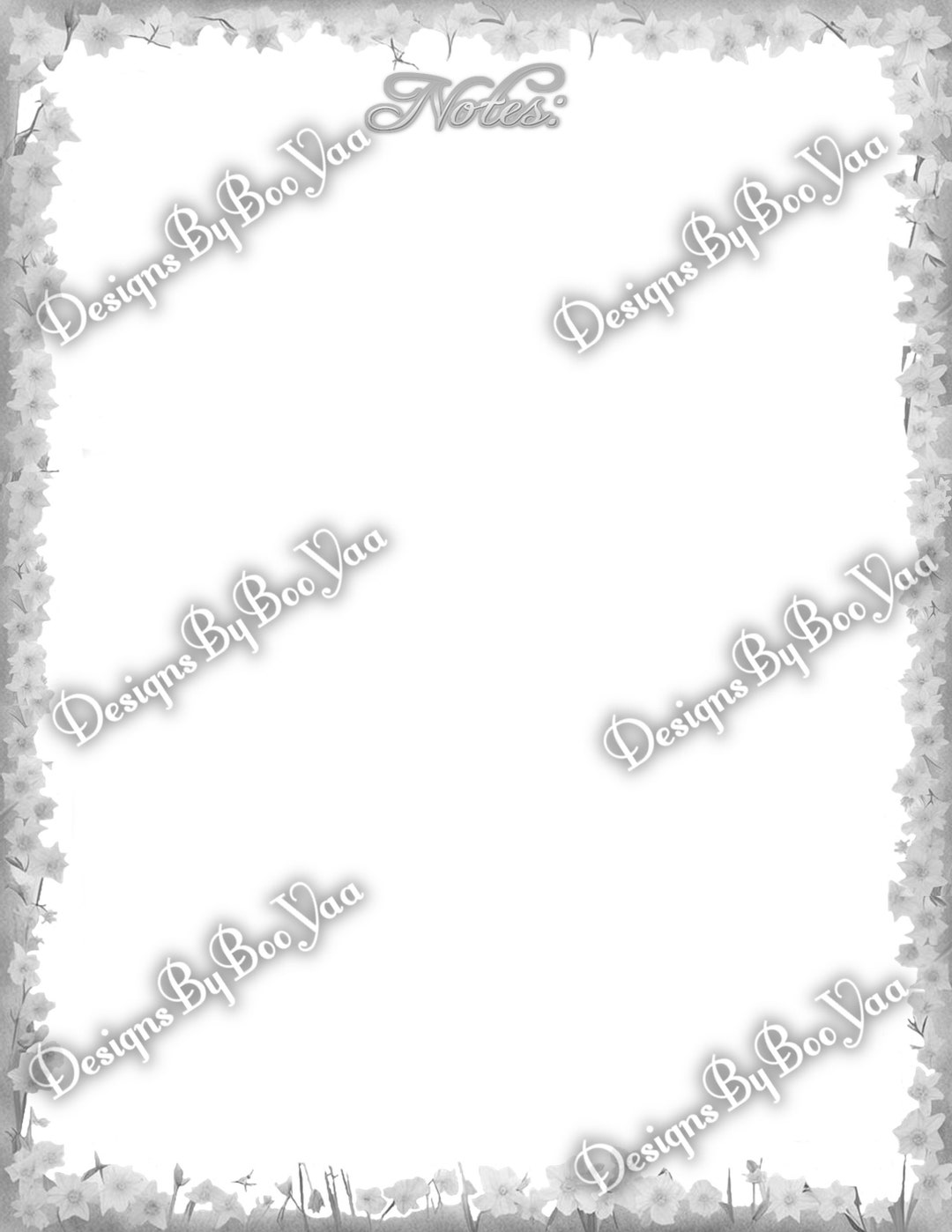 Daffodil Notes V2 Unlined - Etsy
