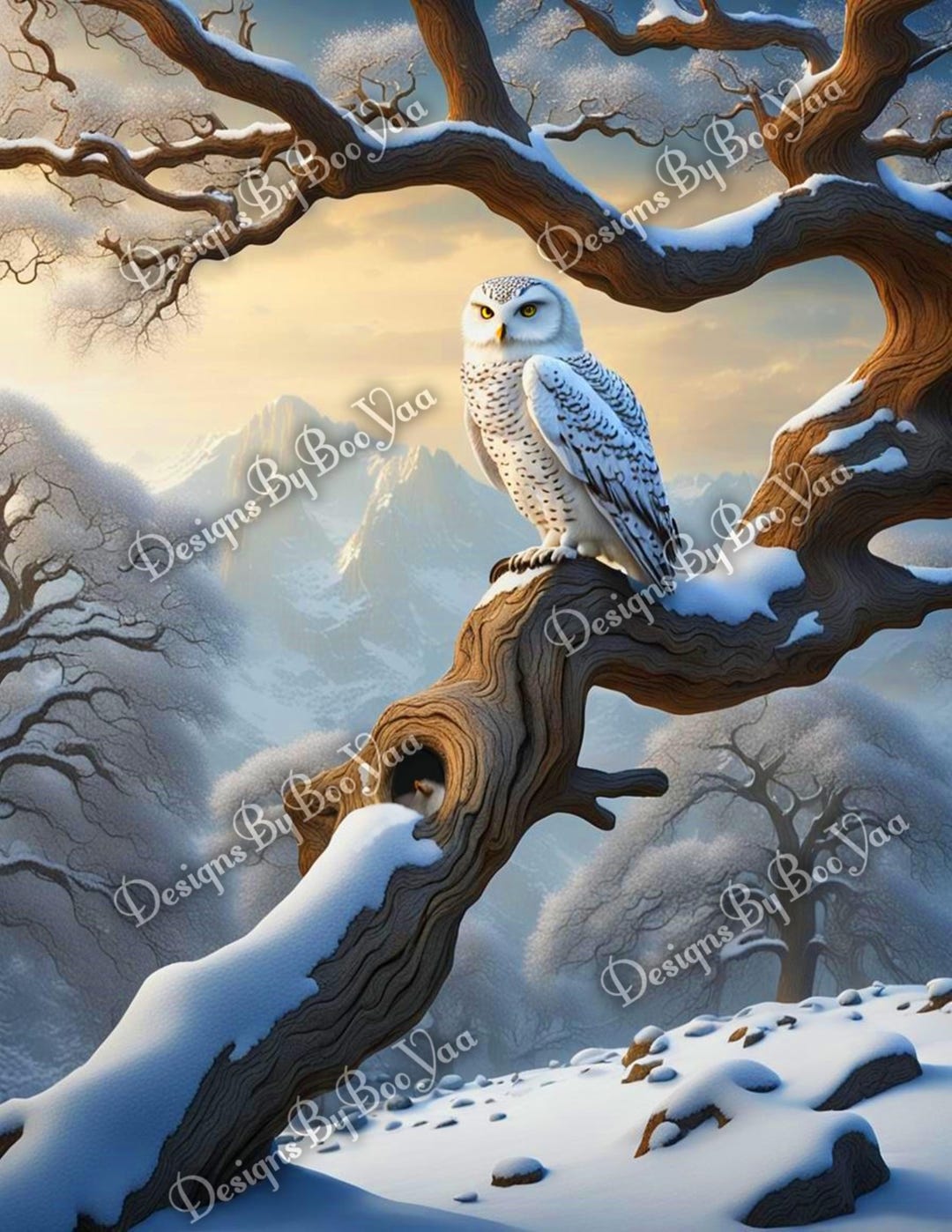Snow Owl - Printable Wall Art - Etsy