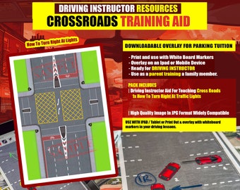 Driving Instructor Teaching Aid TWIN PACK - Reverse Bay Parking Tuition Aid for Student Learner ...