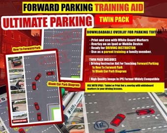 Driving Instructor Teaching Aid TWIN PACK - Reverse Bay Parking Tuition ...
