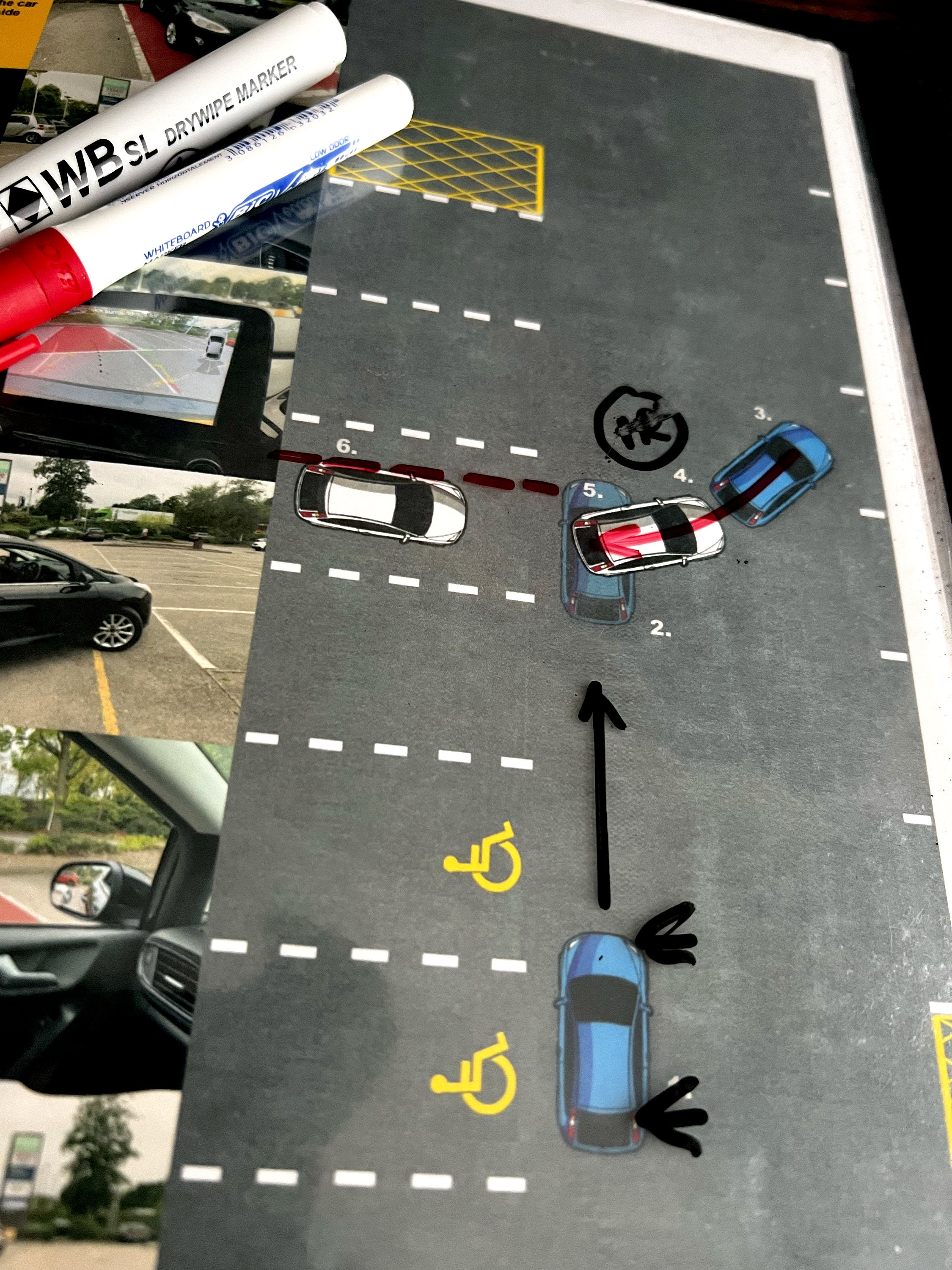 Driving Instructor Teaching Aid TWIN PACK - Reverse Bay Parking Tuition ...