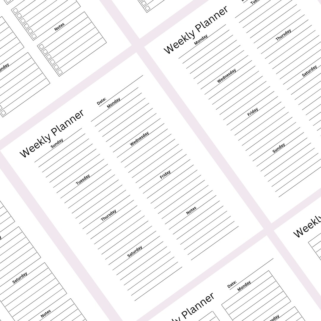 Multi-purpose Undated Weekly Planner Plan School Events, Homework ...