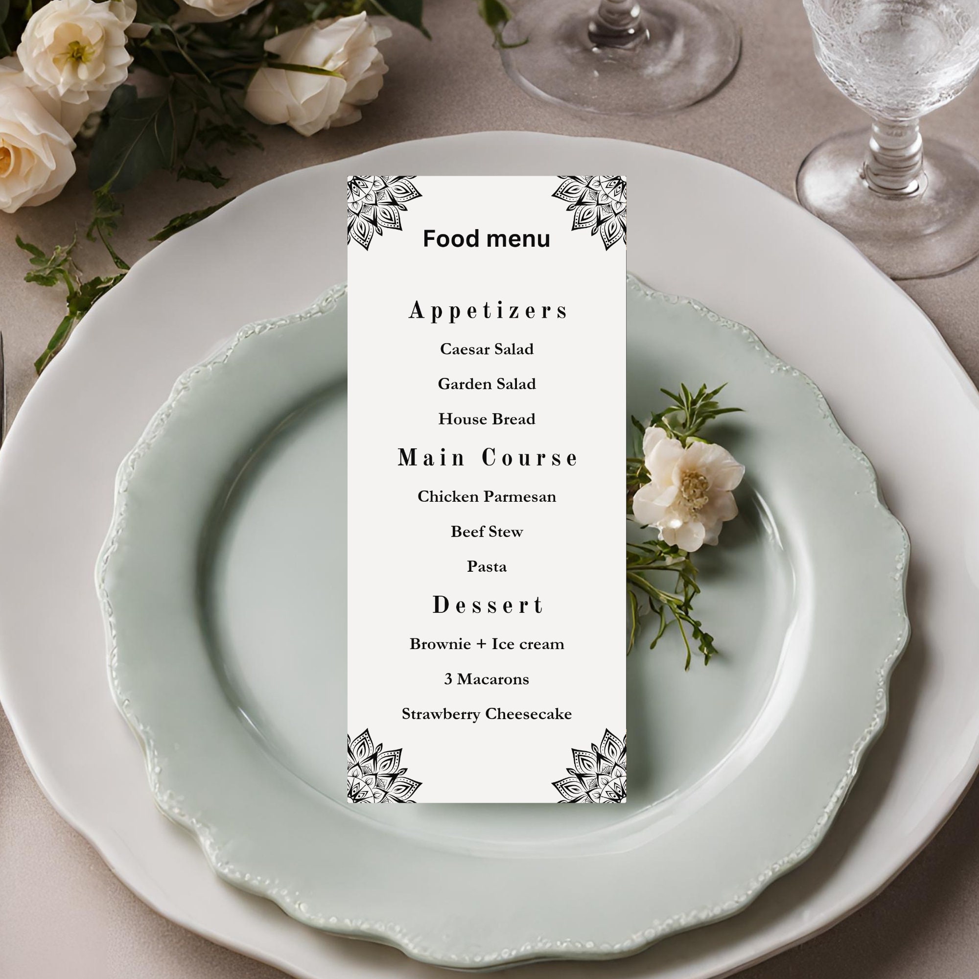 Wedding Food Menu Canva Template Editable Food Menu Template Wedding ...