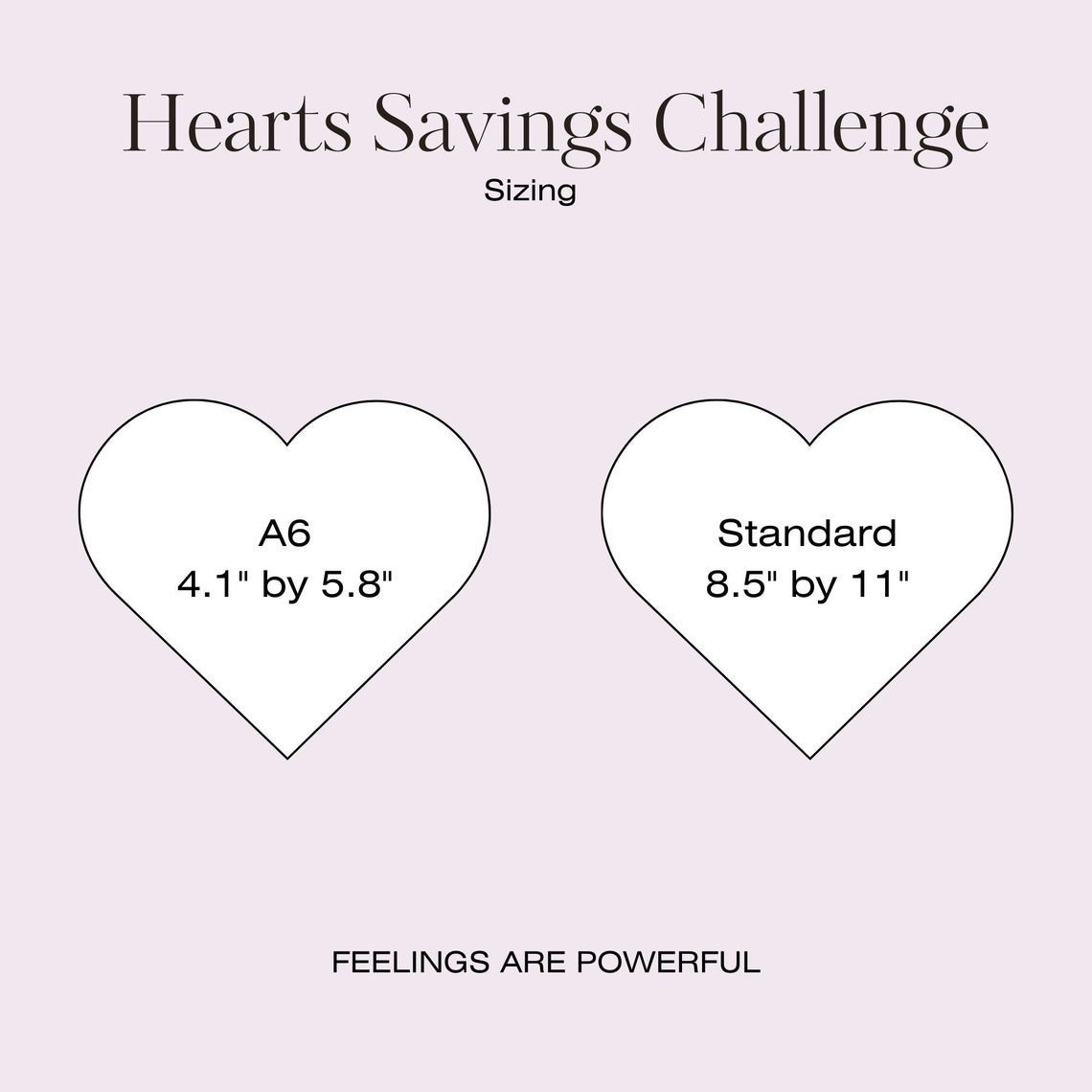 20 Hearts Saving Challenges Printable Digital Download A6 and Standard ...