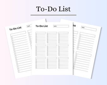 Printable to Do Lists Instant Download - Etsy