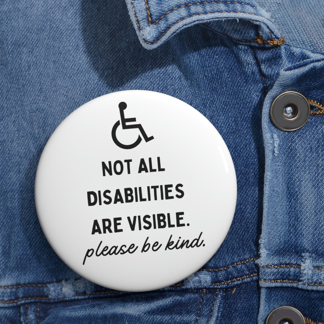 Invisible Disability Pin Button, Invisible Illness, Invisible Handicap ...