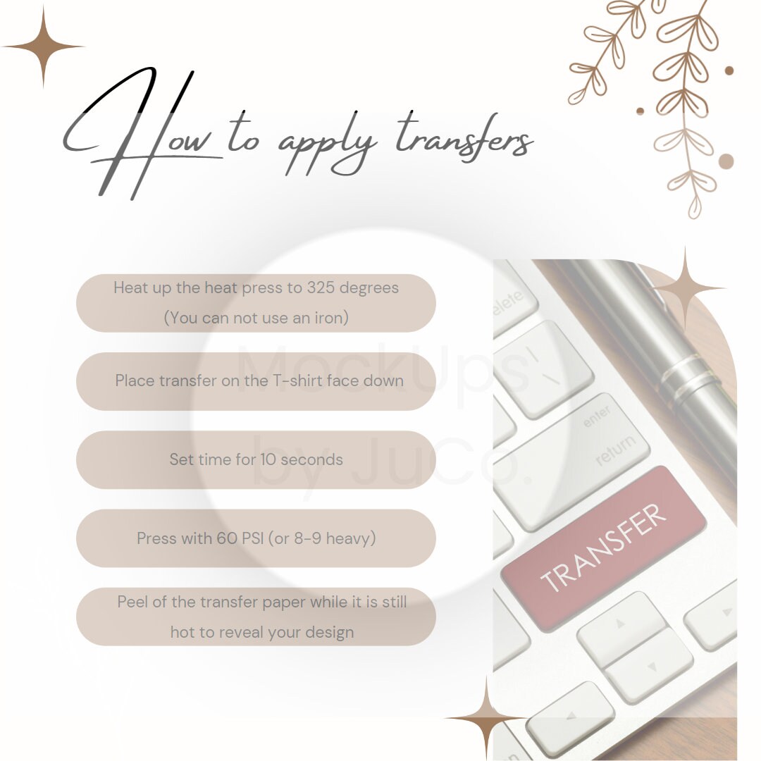 How Make Screen Transfers Mockup by Ju Co. - Etsy