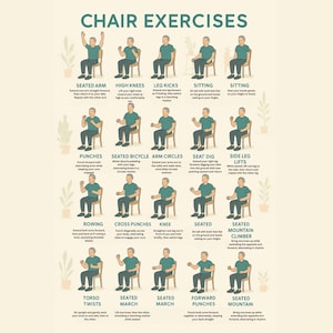 Free Printable Chair Exercises - Etsy
