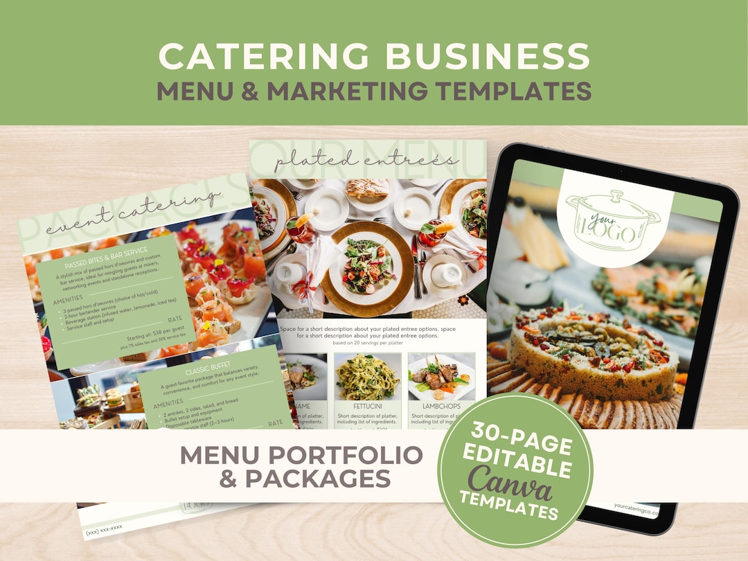 Catering Menu Template: Packages, Portfolio, Menus, Price Lists ...