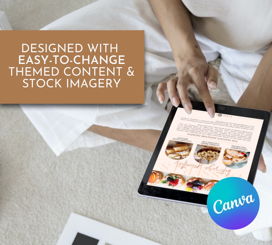 Editable Dessert Menu and Order Form Template, Canva Template for Menus ...