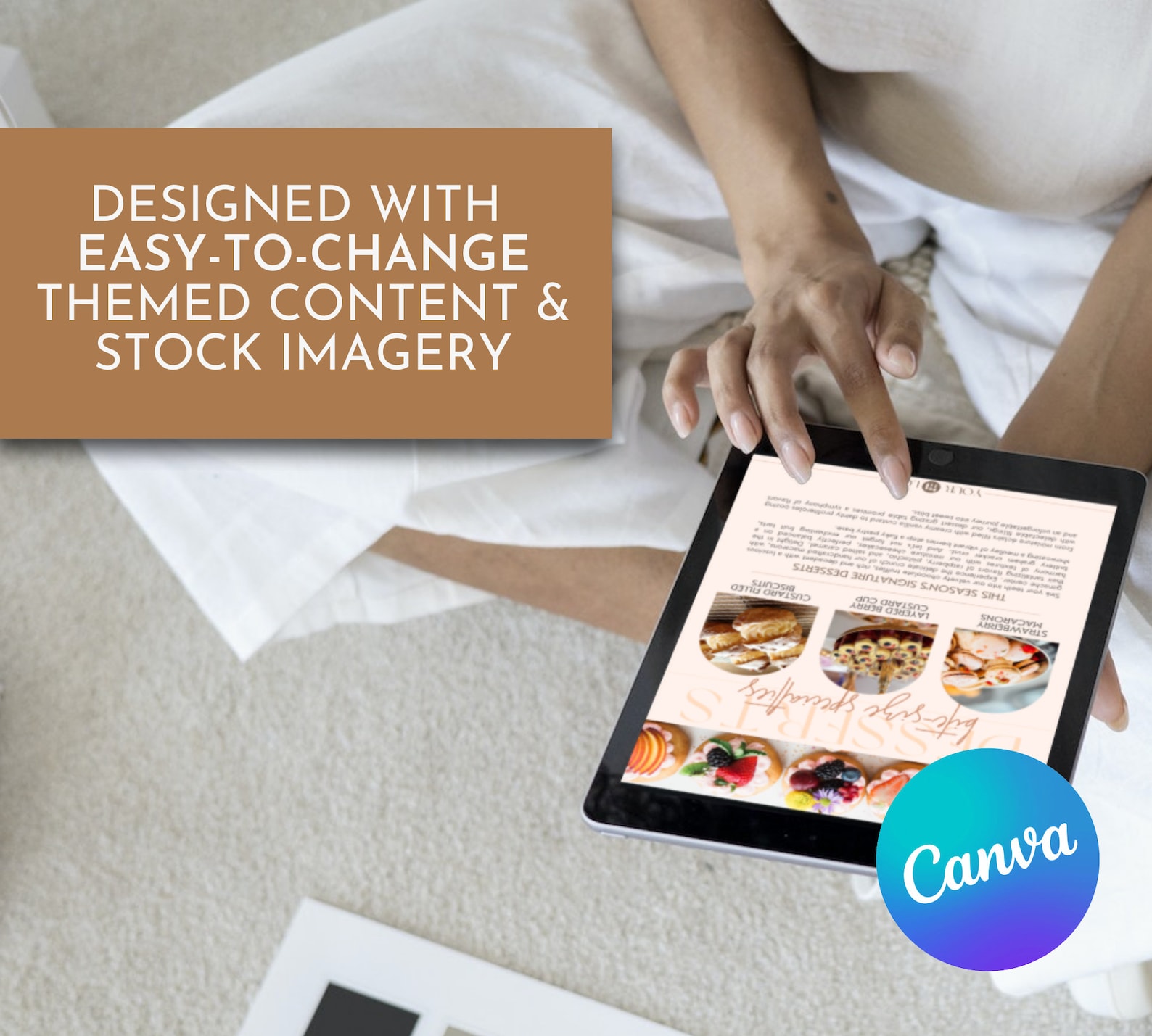 Editable Dessert Menu and Order Form Template, Canva Template for Menus ...