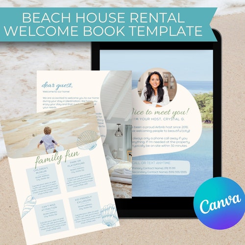 Vacation Rental Welcome Book Template Beach Short Term Rental - Etsy