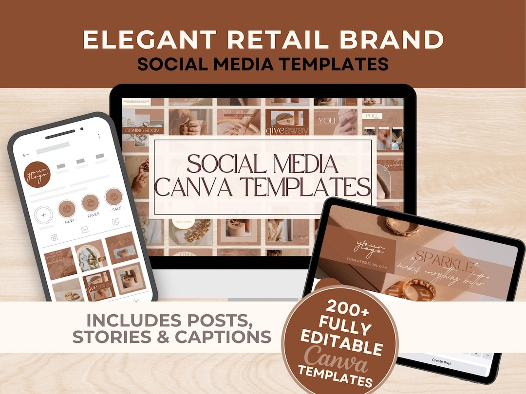 Luxury Jewelry Brand Social Media Template Pack: 200+ Instagram Posts ...