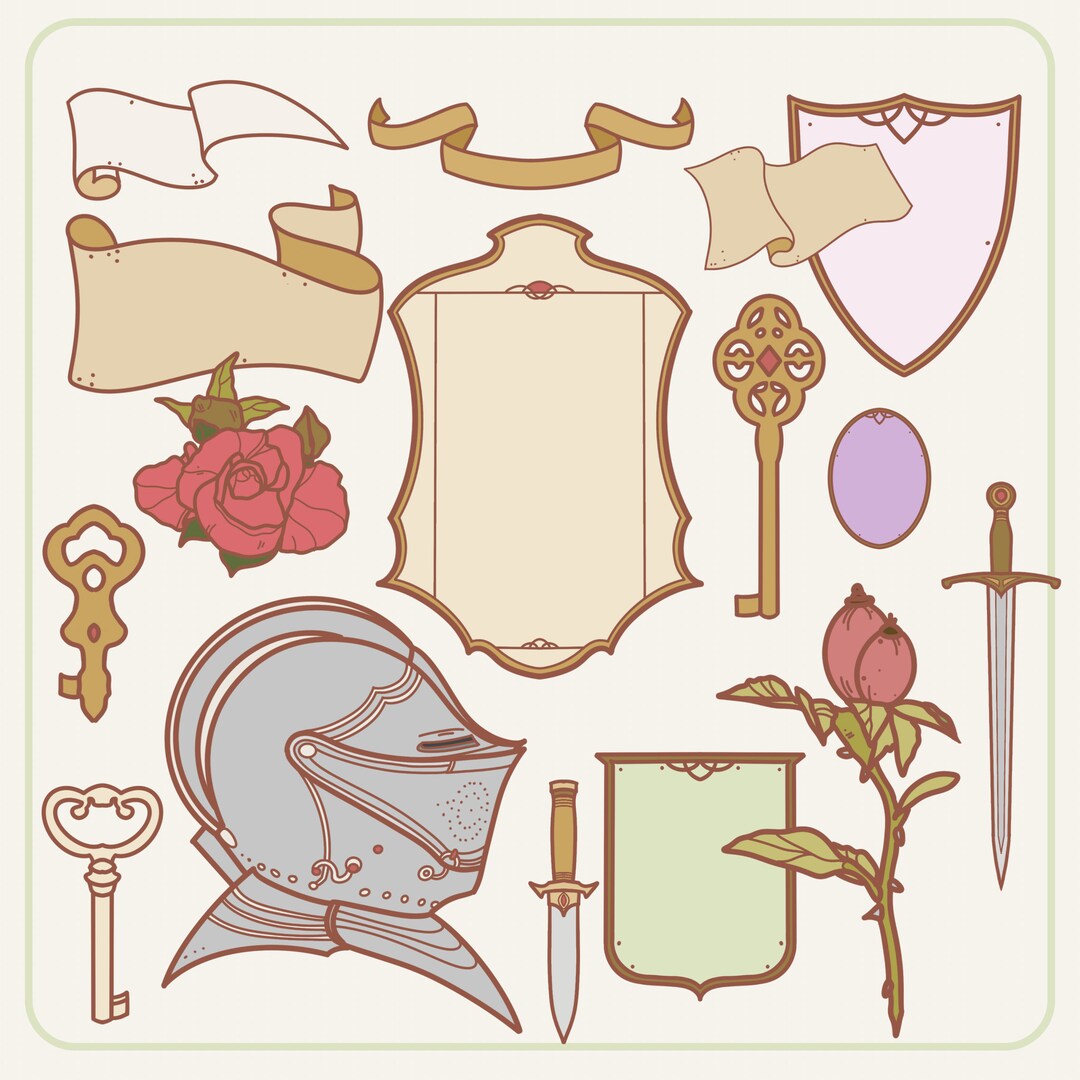 90 Pastel Fantasy Medieval Knight DIGITAL GOODNOTES Planner - Etsy