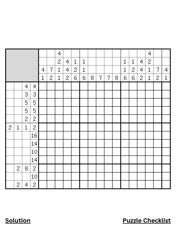 Nonogram Picross Griddlers Pixel Puzzle Japanese Crossword 50 Easy ...