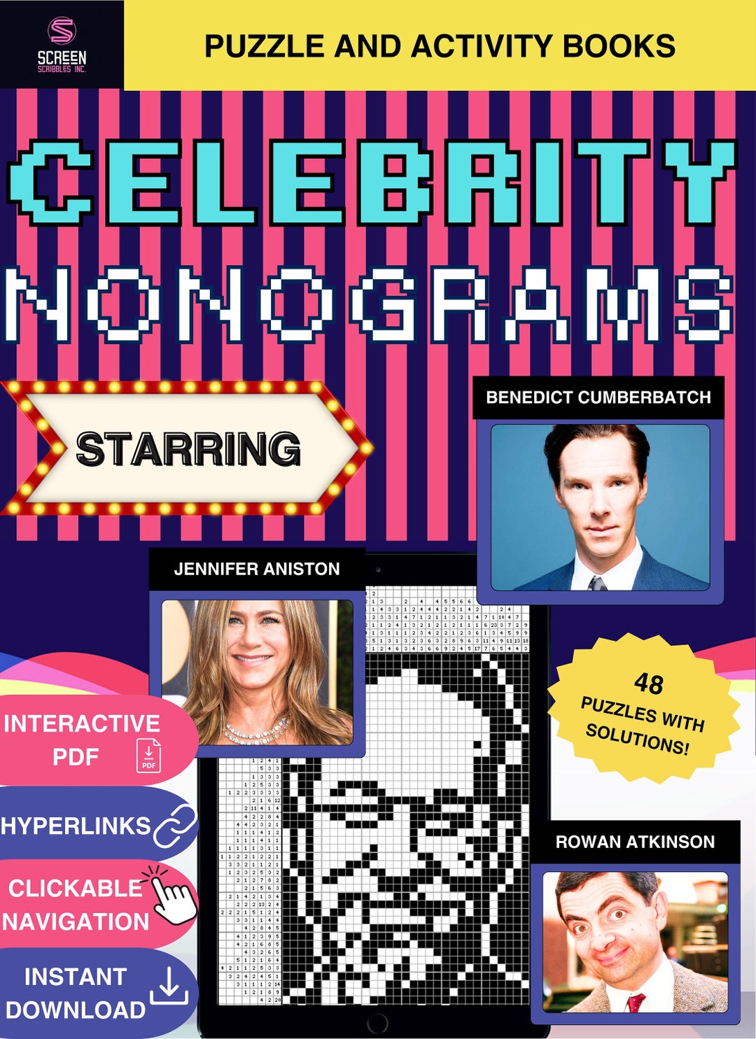 Celebrity Nonograms/pixel Puzzles for Kindle Scribe | iPad - Etsy